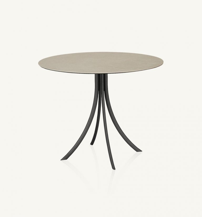 Bistro dining large table stand with round top — Expormim