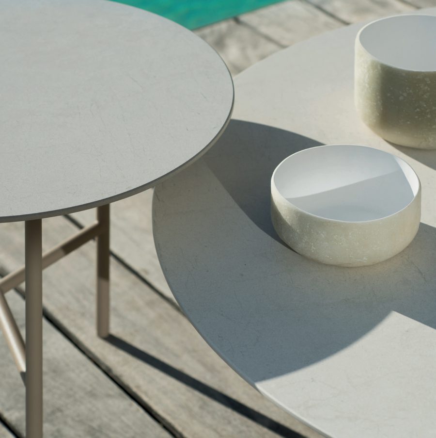 Grada outdoor round low coffee table | Expormim