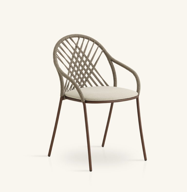 Petale hand-woven diamond pattern dining armchair I Outdoor Furniture I ...
